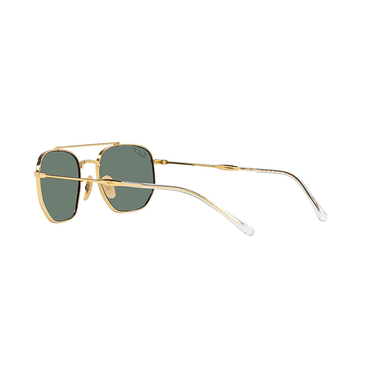 Ray-Ban RB3707 Square Sunglasses, Gold/Polarized Grey, 54 mm