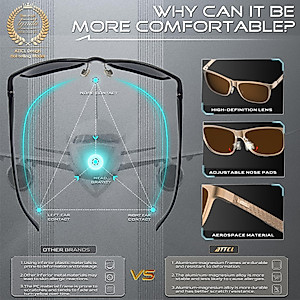 ATTCL Men's Retro Metal Frame Driving Polarized Sunglasses For Men/Women 18587Brown