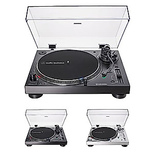 Audio-Technica AT-LP120XUSB-BK Direct-Drive Turntable (Analog & USB), Fully Manual, Hi-Fi, 3 Speed, Convert Vinyl to Digital, Anti-Skate and Variable Pitch Control Black