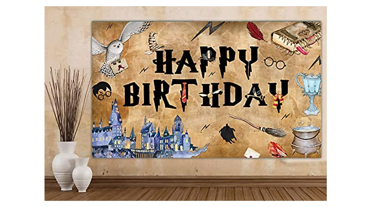 Magical Wizard Birthday Backdrop - Perfect for Party & Photo Booths