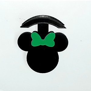 One 1 Decorative Girl Bow Mouse Head Cruise Ship Cabin Magnetic Hooks - Heavy Duty Neodymium, Strong 60 Lbs Metal Wall Hanging Swimsuits, Towels, Keys, Bags, Or Coats - Travel Essentials Disney Cruise