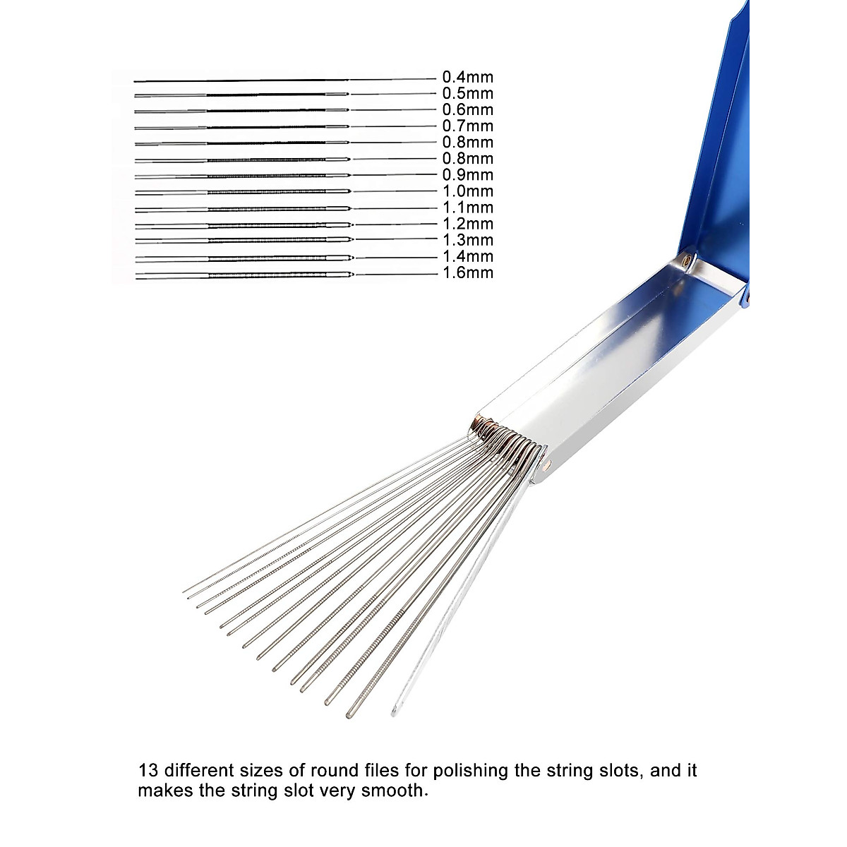 Metallor Guitar Nut Slotting Files Saw Rods Filing Tools Long Shaft Tip Cleaner Files Bridge Slot Filing Luthier Tools.