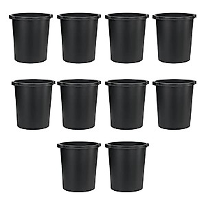 Tarifold Jalema® Re-Solution™ Commercial Wastepaper Trash Can for Office or Home, 4.75 Gallon/19 Quart Capacity, Black, 100% Recycled Plastic, 10/bx.