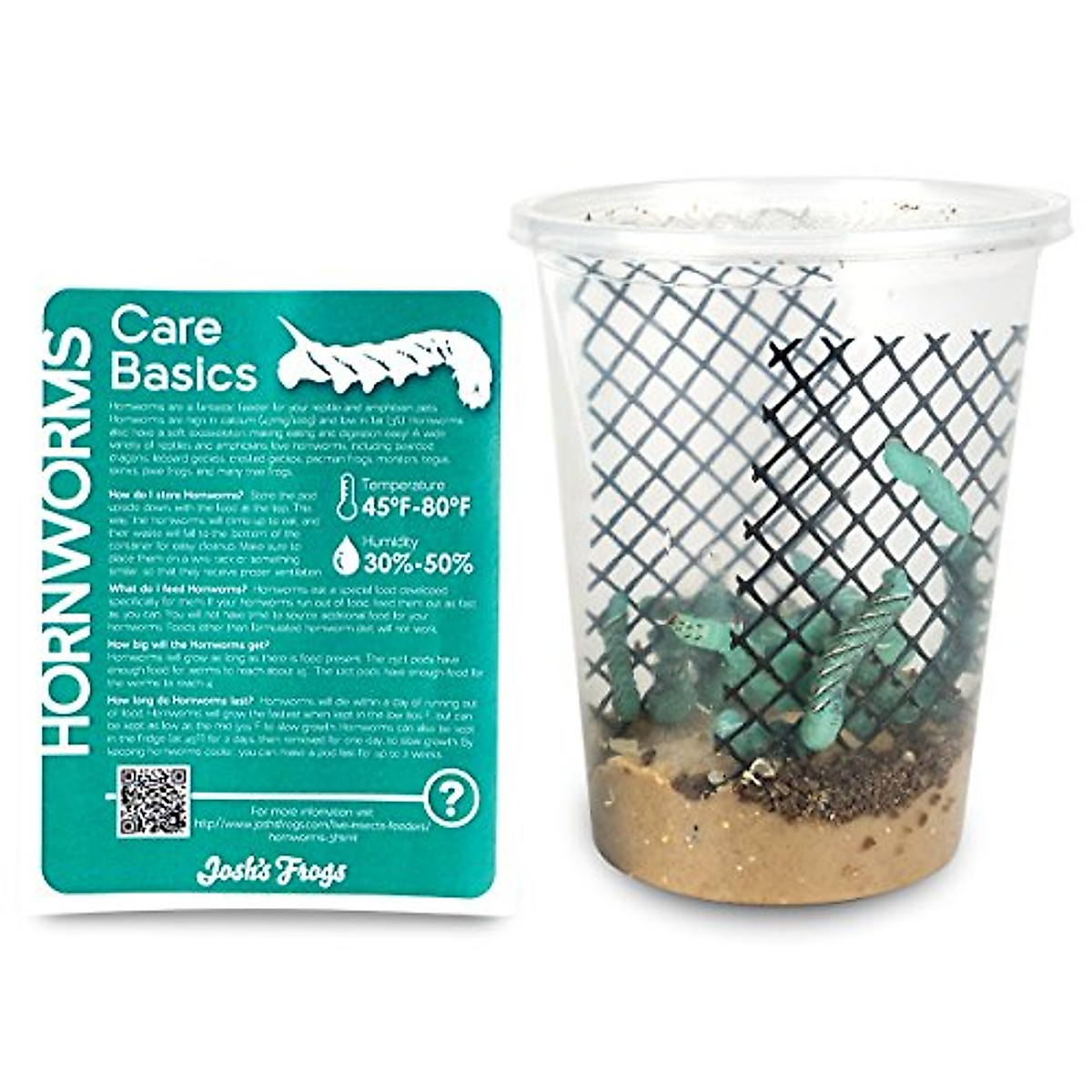 Josh's Frogs Hornworms Habitat Cup (25 Count Cup)