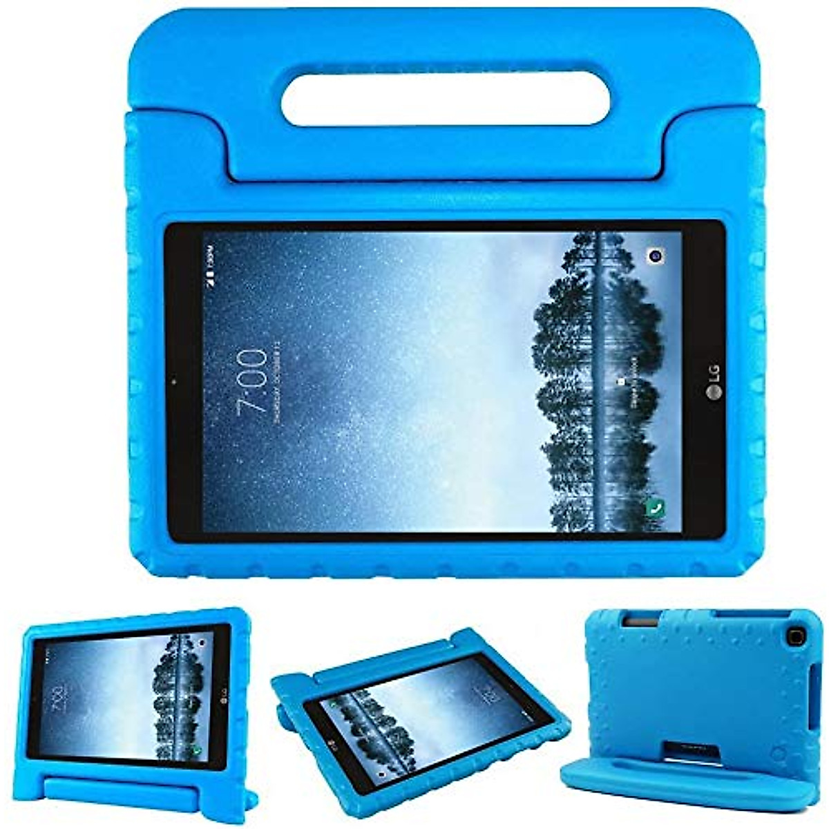 Golden Sheeps Kid Friendly Case Compatible for Alcatel Joy Tab 2 8.0 Inch Tablet 2020 Release(Model: 9032Z)/TCL Tab 8 Inch Tablet Shockproof Ultra Light Weight Convertible Handle Stand Cover (Blue)