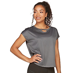 EAFW Women's Afloat Eco-Friendly Recycled Polyester Short Sleeve Tee (Black, XX-Large)