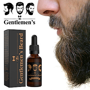 The Gentlemen's Premium Beard Oil - Conditioner Softener - All Natural Fragrance Free - Softens, Strengthens and Promotes Beard & Mustache Growth - Leave In Conditioner Moisturizes Skin
