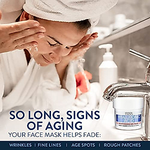 Advanced Clinicals Hyaluronic Acid Gel Facial Mask Skin Care Treatment, Brightening, Hydrating Anti Aging Face Mask & Moisturizer Helps Transform Dry Skin W/Collagen, Chamomile, & Aloe Vera, 5 Fl Oz