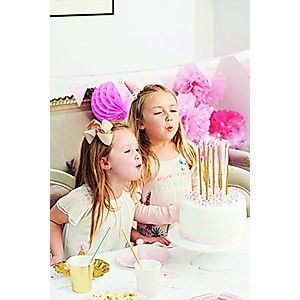 Talking Tables Pink And Gold Party Supplies | Pink Paper Table Cloth | Great For Baby Shower, Girls Party, 1st Birthday And Birthday Celebrations | Paper