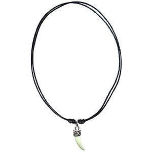 Bijoux de Ja Mini Wolf Fang Pendant Adjustable Cord Necklace