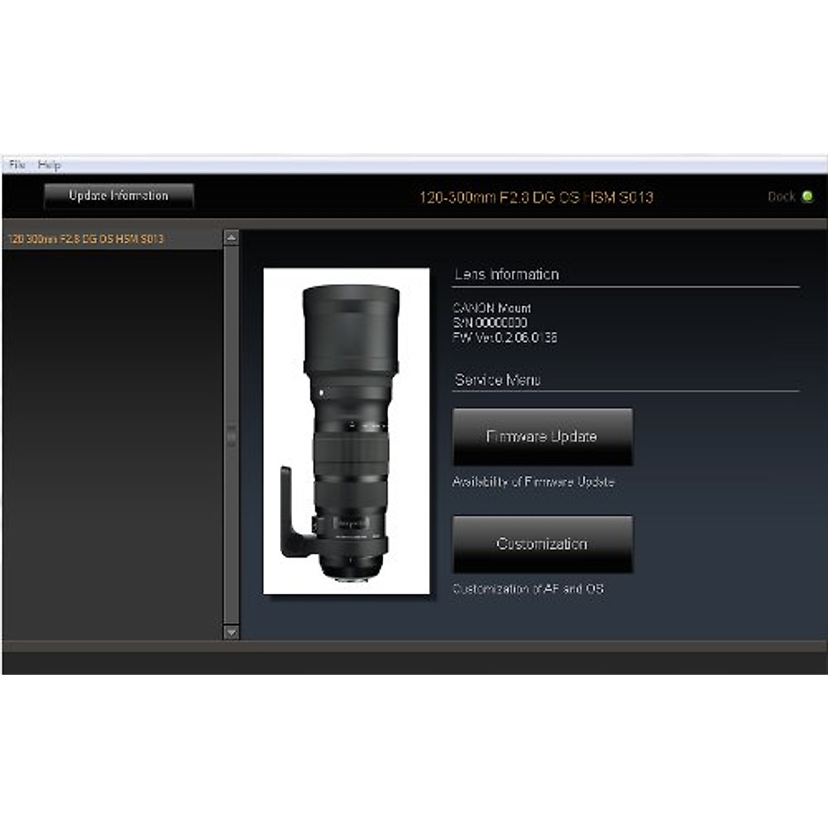 Sigma USB Dock for Canon