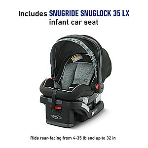 Graco Modes Jogger 2.0 Travel System | Includes Jogging Stroller and SnugRide SnugLock 35 LX Infant Car Seat, Zion