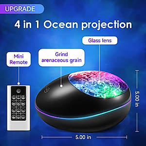 Mubarek Galaxy Projector 2.0 Upgraded, 33 Lighting Modes & Dimmable Galaxy Lights for Bedroom+Remote, 10 Built-in White Noise Galaxy Light Projector+Bluetooth Spearker, Galaxy Projector for Bedroom