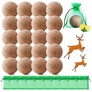 MAGIC CAT Deer Repellent Outdoor, 20 Pack Natural Peppermint Oil Deer and Rabbit Away Repellent for Plants Pet Family Safe, Deer Deterrent for Garden Yard Lawn Tree Protection