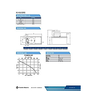 Little Giant VCL-45ULS 115 Volt, 1/5 HP, 450 GPH, Automatic Condensate Removal Pump with 1-Gallon Tank and Safety Switch, 6-Ft. Cord, Black, 553240