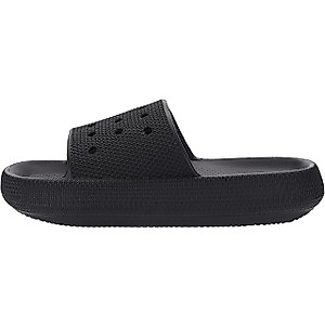 Joomra Womens Slides Cushioned for Mens Quick Drying Shower Foam Thick Pillow Slippers DIY House Shoes Pool Beach Spa Home Garden Sandals Male Sandalias All Black Size 40-41