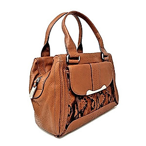 B. Makowsky Women Handbags Satchel, Maple Python
