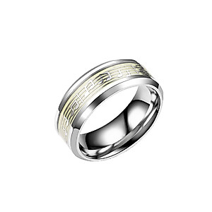 OIDIMS Stainless Steel Music Clef Note Rings Luminous Statement Hypoallergenic Fashion Middle Finger Simple Band for Women Men Treble Glow in Dark Jewelry Gift Birthday Christmas Music Lover(11)