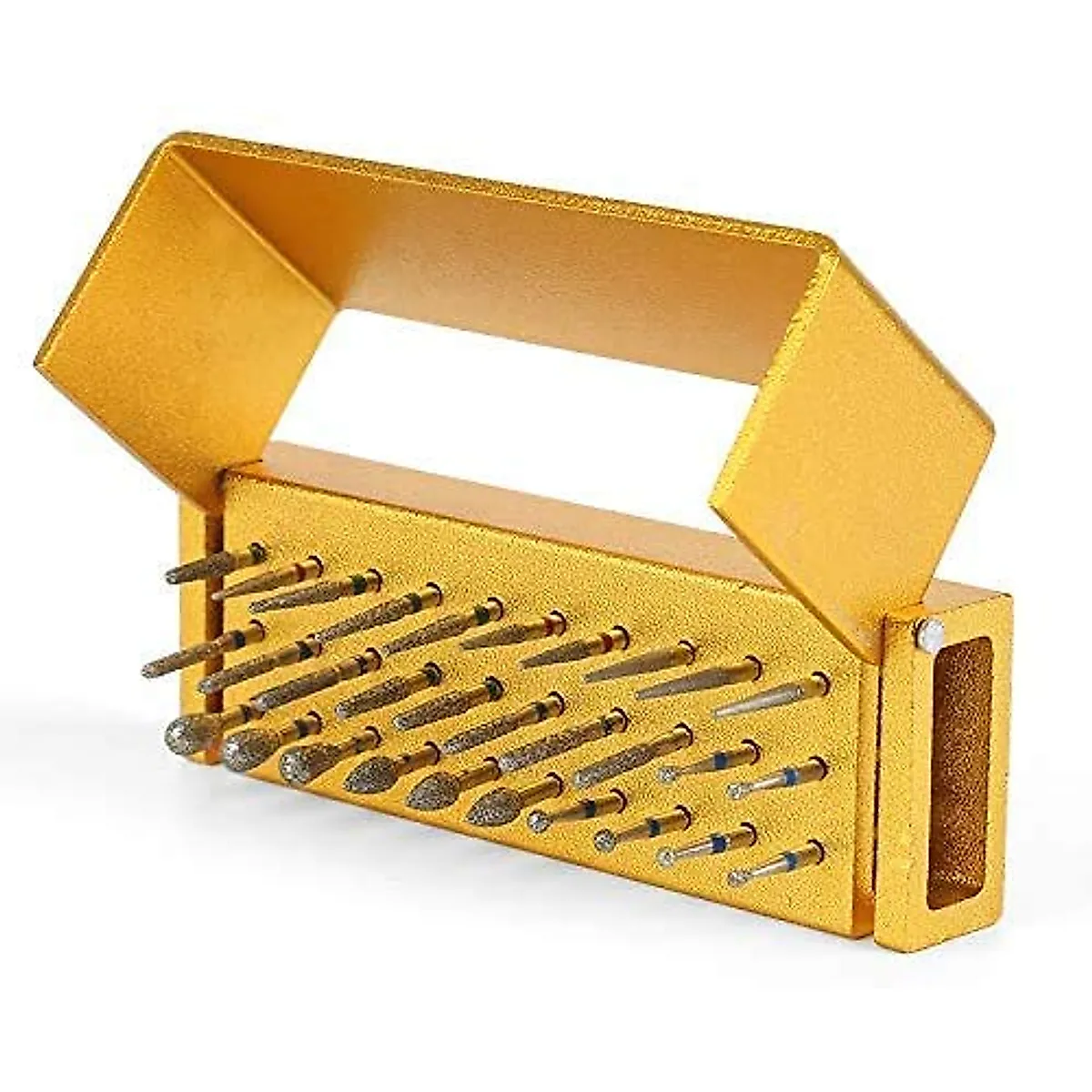 High Speed Diamond Bur Set with Aluminium Alloy Shelf