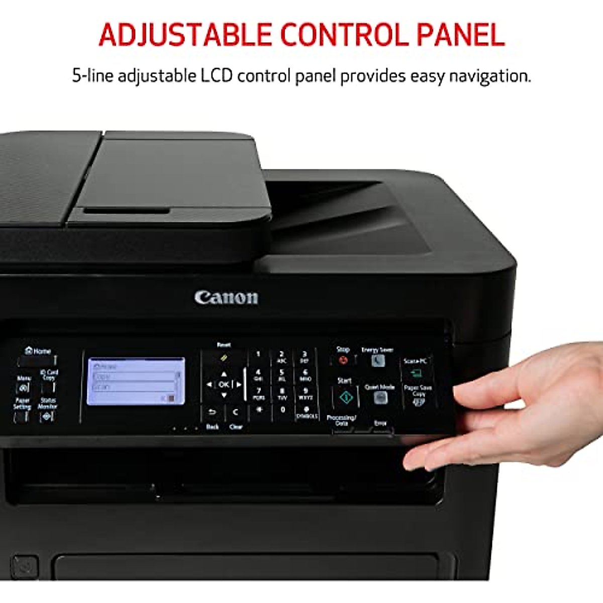 Canon imageCLASS MF264dw II All-in-One Wireless Monochrome Laser Printer, Black - Print Scan Copy - 5-Line LCD, 30 ppm, 600 x 600 dpi, 512MB Memory, Auto 2-Sided Printing, 35-Sheet ADF, Ethernet