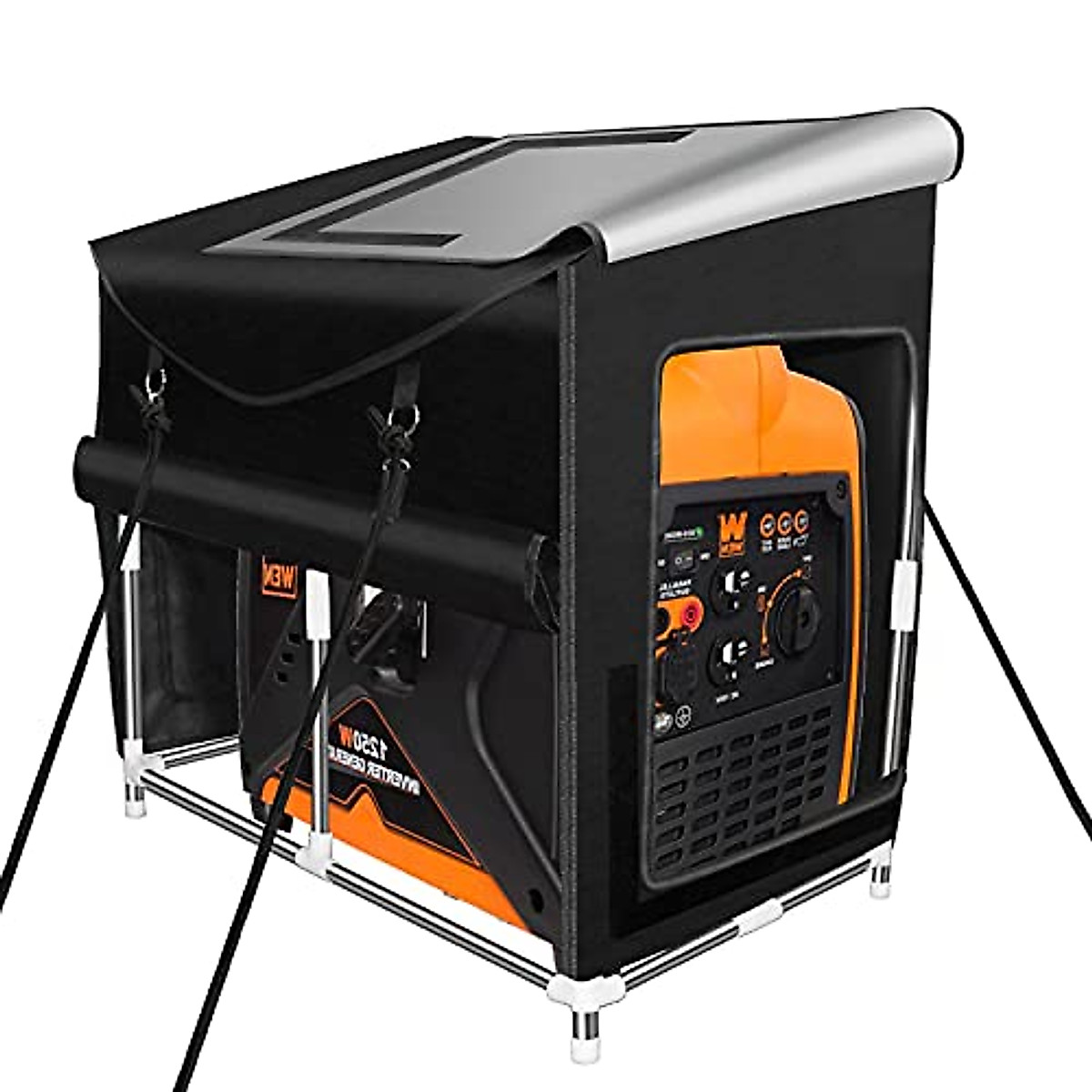 ZTTXL Small Inverter Generator Tent Running Cover, Ultra Heavy Duty Tarpaulin Enclosure, for Most 1000~2300 Small Inverter generators, (Small Black)