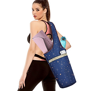 KYKU Blue Yoga Mat Bag Extra Large Yoga Bags and Carriers, Holds More Yoga Accessories, Fit Most Size Mats