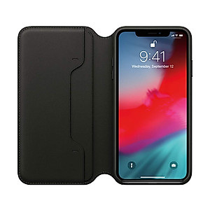 Apple iPhone Xs Max Leather Folio Case - Black