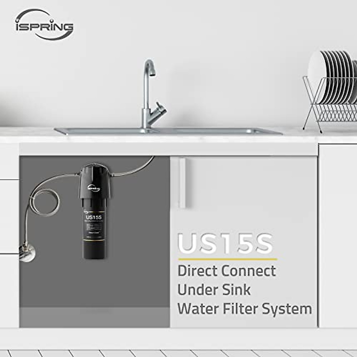 iSpring US15SD Direct-Connect Under Sink Water Filter System, High ...