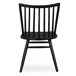 POLY & BARK Talia Dining Chair, Ash Wood, Black