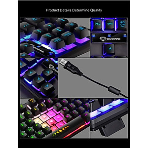 GK-10 Luminous Characters Through 87-key Gaming Keyboard