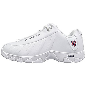K-Swiss Men's ST329 CMF Sneaker, White/Navy/Red, 11.5 XW