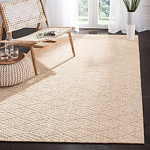 SAFAVIEH Palm Beach Collection Accent Rug - 3' x 5', Beige & Beige, Sisal Design, Non-Shedding & Easy Care, Ideal for High Traffic Areas in Entryway, Living Room, Bedroom (PAB361A)