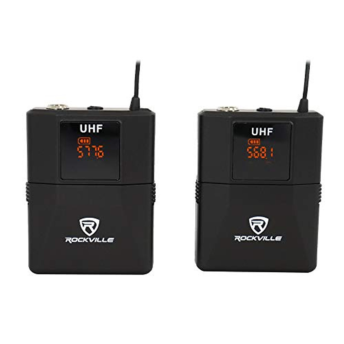 Rockville RWM81U Dual UHF Headset & Guitar Wireless Microphone System w/LCD