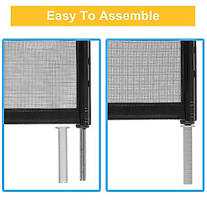 VINGLI Pool Fence 4Ft x 48FtSwimming Pool Fence in Ground Pool Safety Fencing, Black