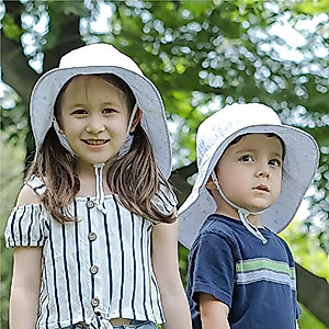 Ami&Li Baby Sun Hat Kids 100% Cotton Summer Toddler Adjustable UPF 50+ Beach Caps for Boys Girls