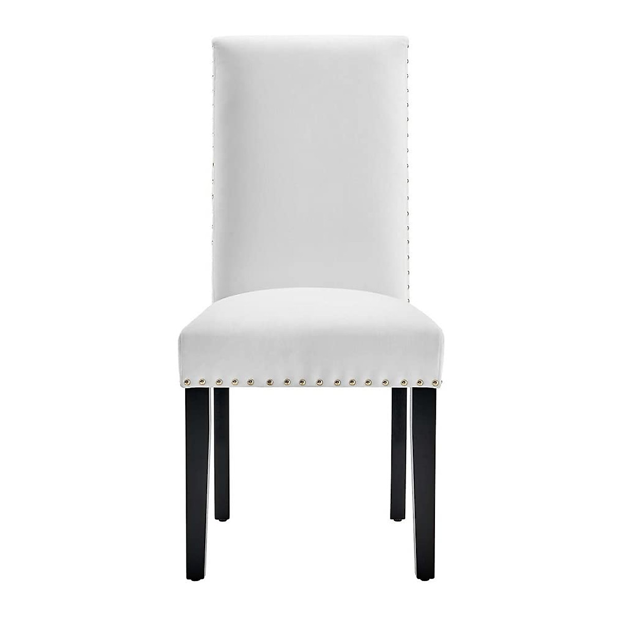 Modway Parcel Performance Velvet Dining Side Chairs - Set of 2, White