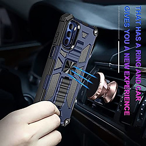 Akimcaliu Military Grade Moto G Stylus 5G 2022 Case - Blue Camo, Shockproof, Kickstand, Belt Clip & Screen Protector