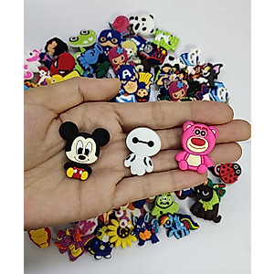 BAOBAOYU 20 50 100pcs PVC Random Different Shoe Charms for Shoe and Wristband Bracelet Decoration Party Gifts (20PCS)