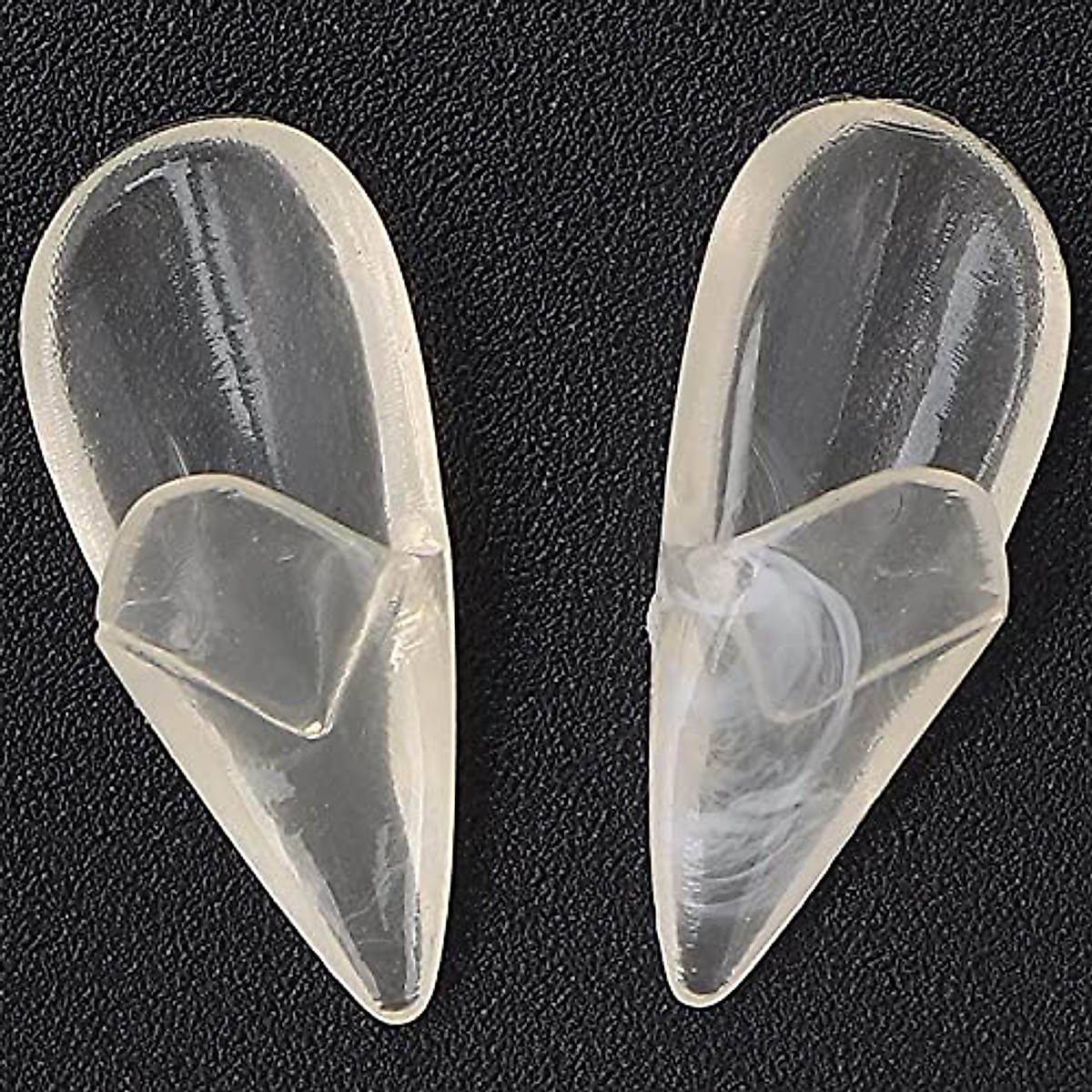 Halloween Fake Fangs, Easy To Wear Teeth Reusable Lifelike Resin 10pcs Transparent for Werewolves for Halloween Parties(19MM)