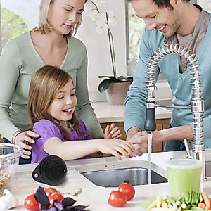 Funnels for Kitchen Use, Food Grade Silicone Collapsible Kitchen Funnel (Black)