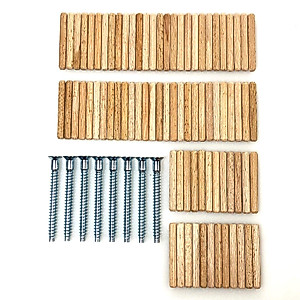 ReplacementScrews Hardware Kit Compatible with IKEA KALLAX 5 x 5 Shelf Unit 703.015.42 - All Screws (104321) and Dowels (101339)