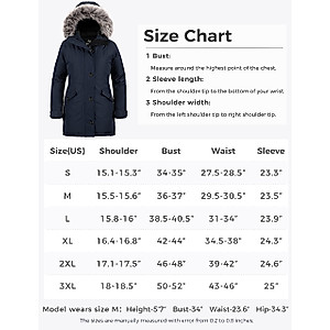 wantdo Women's Winter Hooded Thick Puffer Coat Insulated Long Parka Navy S
