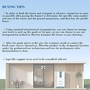 Prepaid Deposit,Prefab Tiny House, 20ft Mobile Modular House,Tiny Homes to Live in for Adults, Mini Foldable Container House for Backyard, Hotels, Shops,Offices,Outdoor Living– Prepaid Deposit