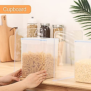 Fixwal 8pcs Acrylic Shelf Dividers, Clear Shelf Divider for Closets, Plastic Shelve Divider for Clothes Separators, Wood Shelves Organizer for Bedroom, Kitchen, Office, Cabinets, Bathroom