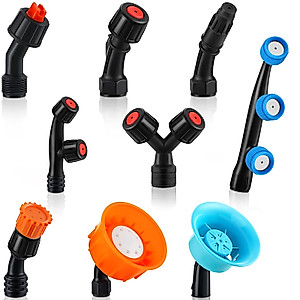 9 Pieces Spray Nozzle Tips Multifunctional Spray Combination Adjustable Sprayer Nozzles Replacement Garden Sprayer Part Pump Sprayer Nozzle for Replacing Backpack Farm Water Pump Orchard Garden Nozzle