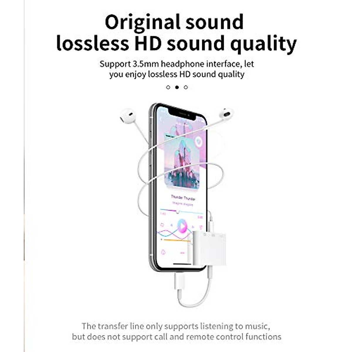 Compatible for iPhone Headphone Adapter 3.5mm AUX Audio Jack and Charger Dongle Earphone Headset Compatible with Lightning Male to USB Female OTG Camera Memory Card Reader Hub,MIDI for Apple for ipad