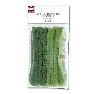 Busch 7155 Moss Hedges 100cm x 10mm N Scale Scenery Kit