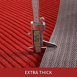 HOMBYS 450 GSM Thickness Red Carpet Runner for Party, Extra Thick & Non-slip Felt Rug Red Aisle Runner Rug for Special Events, Wedding Hollywood Oscars, 2.6 * 30 ft