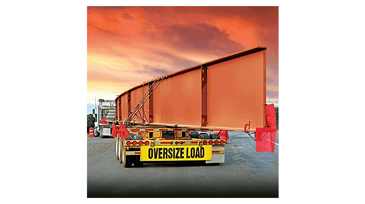 VULCAN Safety Flag - Bright Orange 4 Pack for Wide Loads