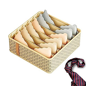HABURN Underwear Drawer Organizer, Underwear Drawer Organizer and Closet Dividers, Clothing Storage Organizers Box, Drawer Organizer, Storage Box for Clothes, Socks, Underwear, Ties, Panties
